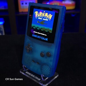 Clear Blue Gameboy Color Console OLED Touch Screen GBC Game Boy - Etsy