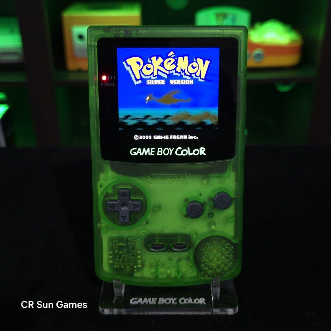 Clear Green Gameboy Color Console OLED Touch Screen & USB-C ...