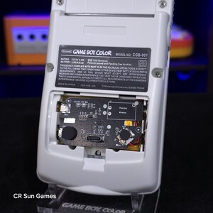 White Gameboy Color Console OLED Touch Screen and USB-C Rechargeable ...