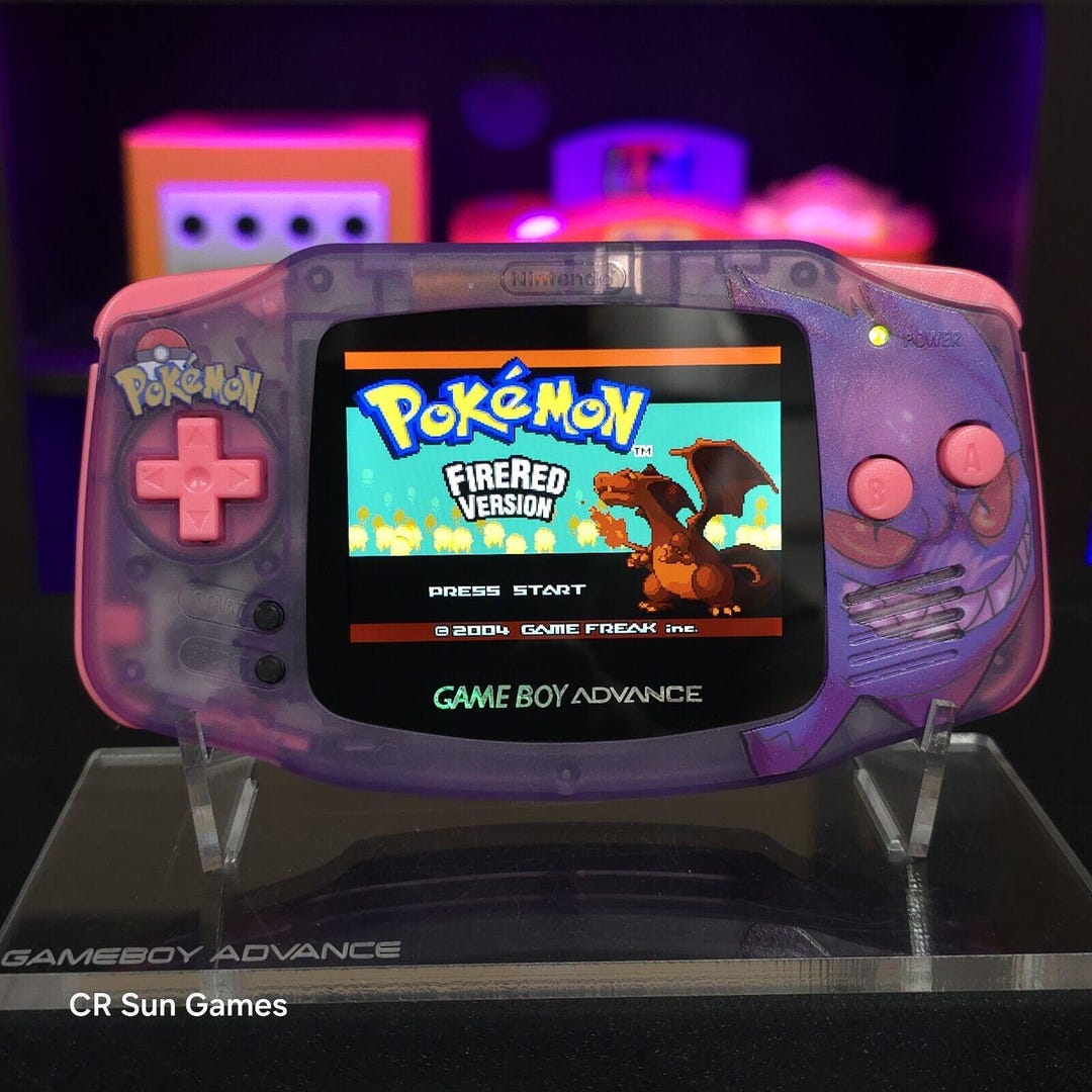 Gengar Purple Game Boy Advance GBA Console With Ips V5 Backlight ...