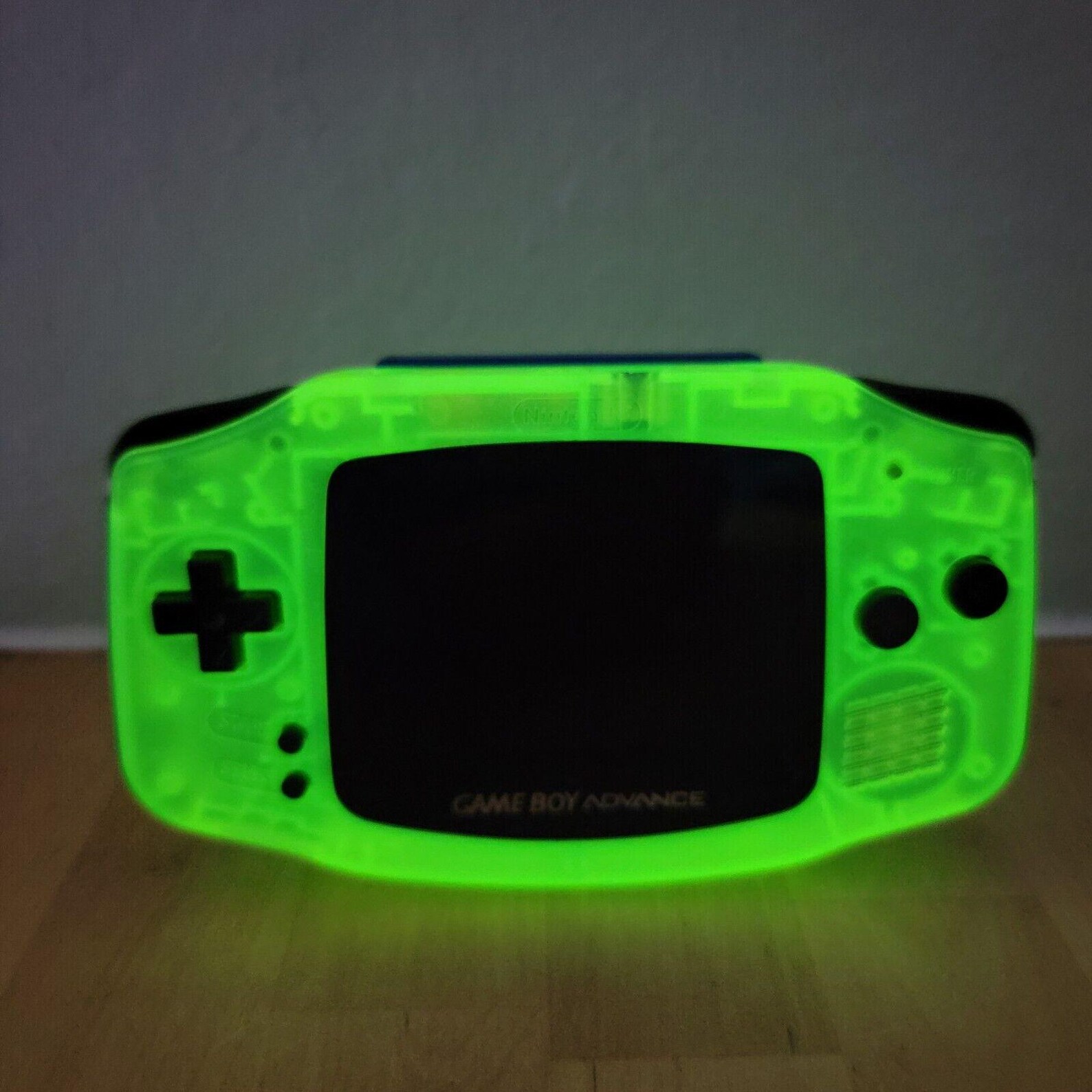 Glow in the Dark Green Game Boy Advance GBA With Ips V5 and USB-C Mods ...