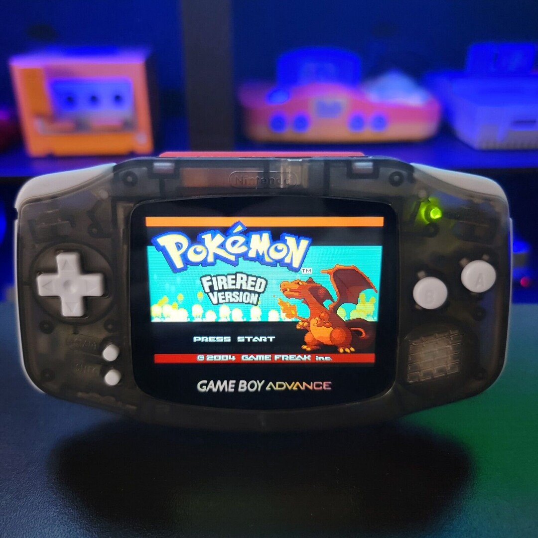 Smoke Grey Game Boy Advance GBA Console With Ips V5 Backlight Backlit ...