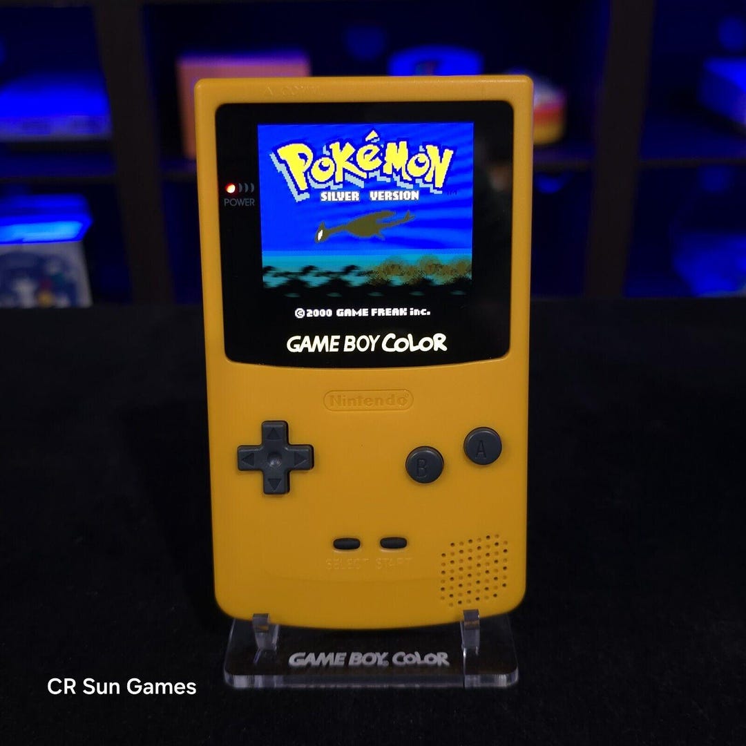 Yellow Gameboy Color Console OLED Touch Screen and USB-C Rechargeable ...