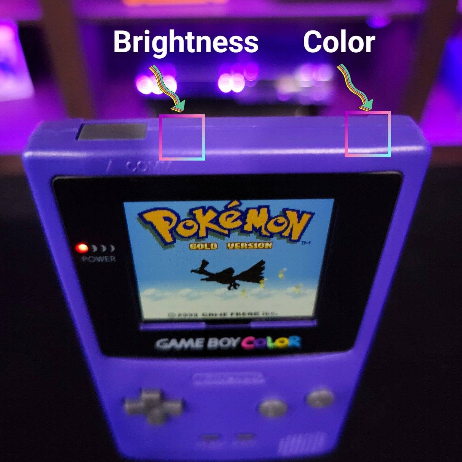 Purple Gameboy Color IPS Console Backlit LCD Screen GBC Game - Etsy