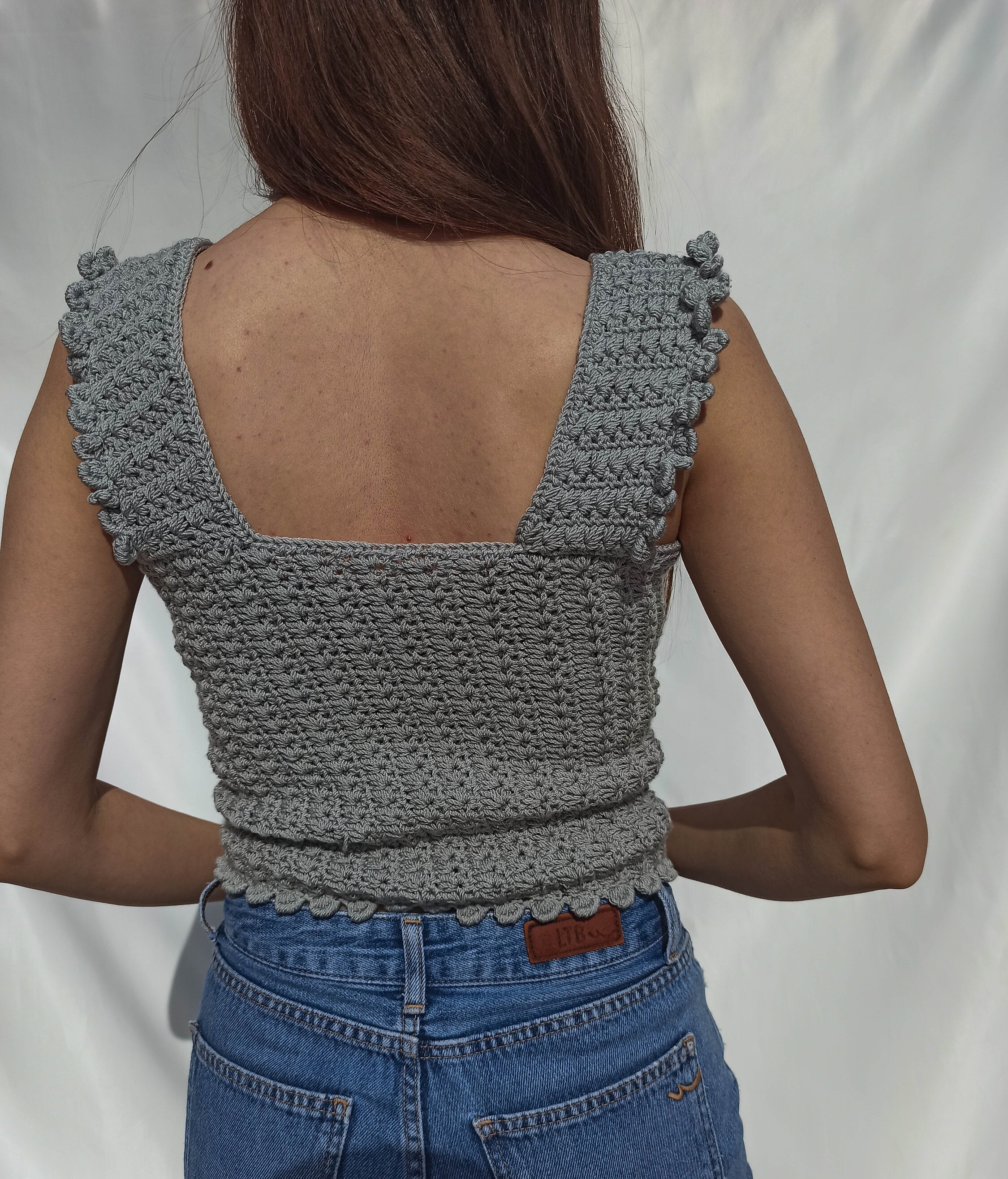 Crochet Summer Top, Knitting Pattern, Basic Bralette, Knit Crop Top ...