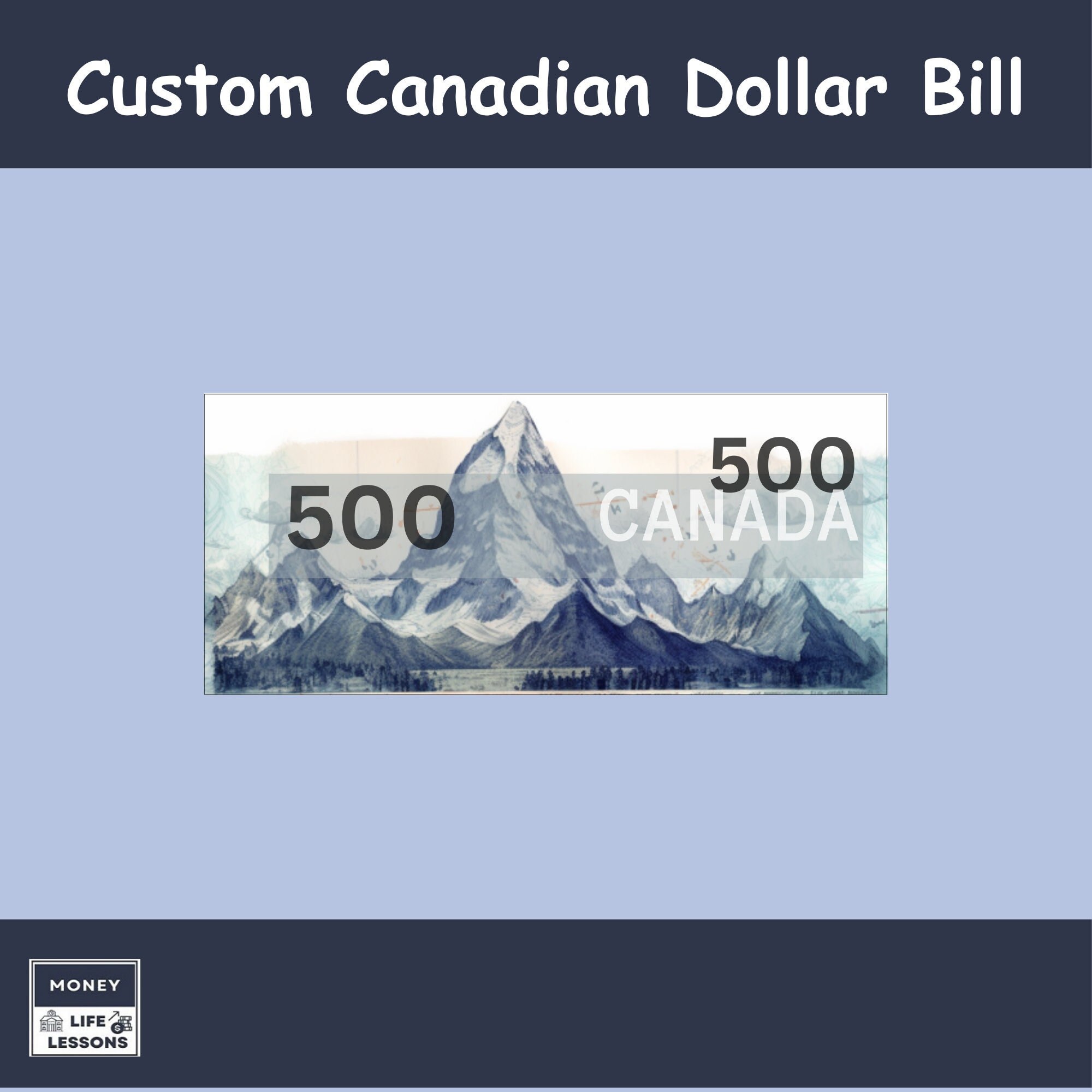 Canadian Money 500 Dollars
