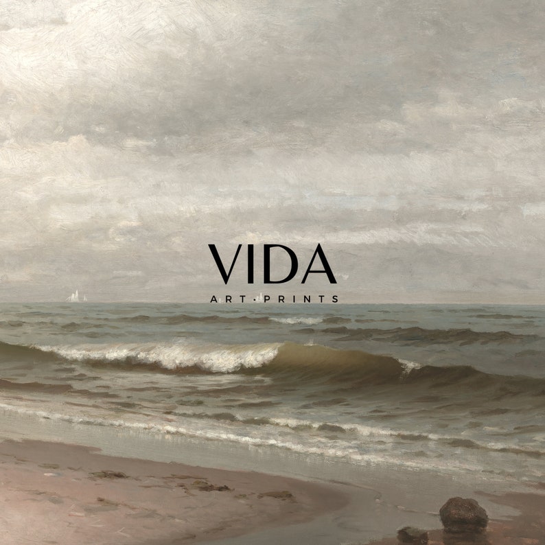 Beach Decor Muted Beach Print Coastal Wall Art Instant - Etsy