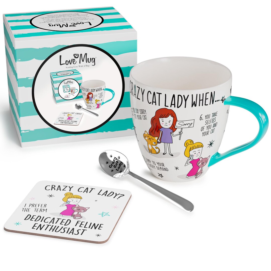 Crazy Cat Lady Gifts - Crazy Cat Lady Mug - Cat Mum Gifts - Gifts for ...
