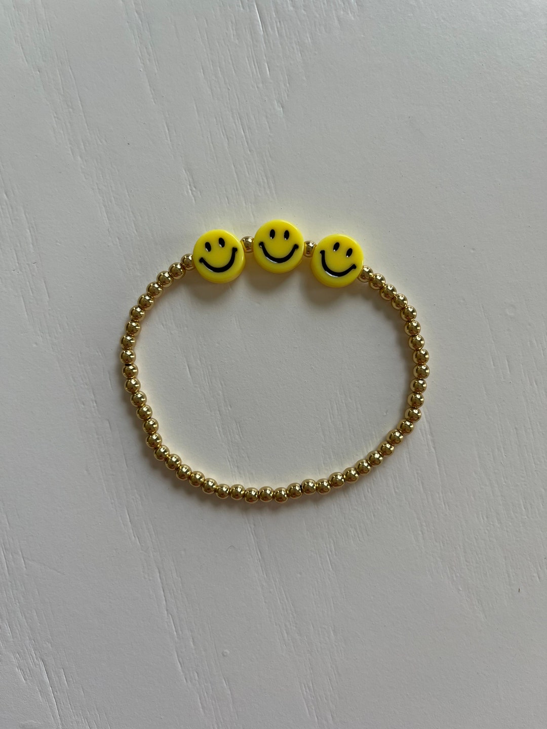 Triple Smiley Bracelet - Etsy