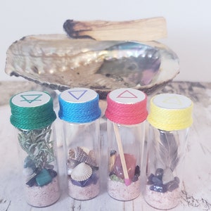 Element Spell Jar Kit/ Altar Supplies/ Air/ Fire/ Water/ Earth/ Wiccan ...