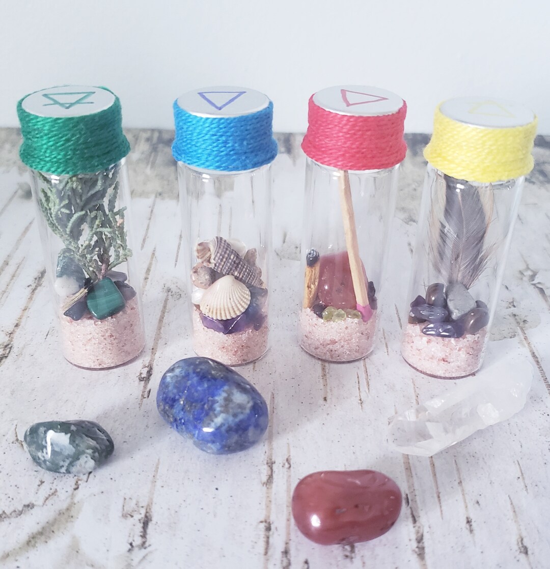 Element Spell Jar Kit/ Altar Supplies/ Air/ Fire/ Water/ Earth/ Wiccan ...