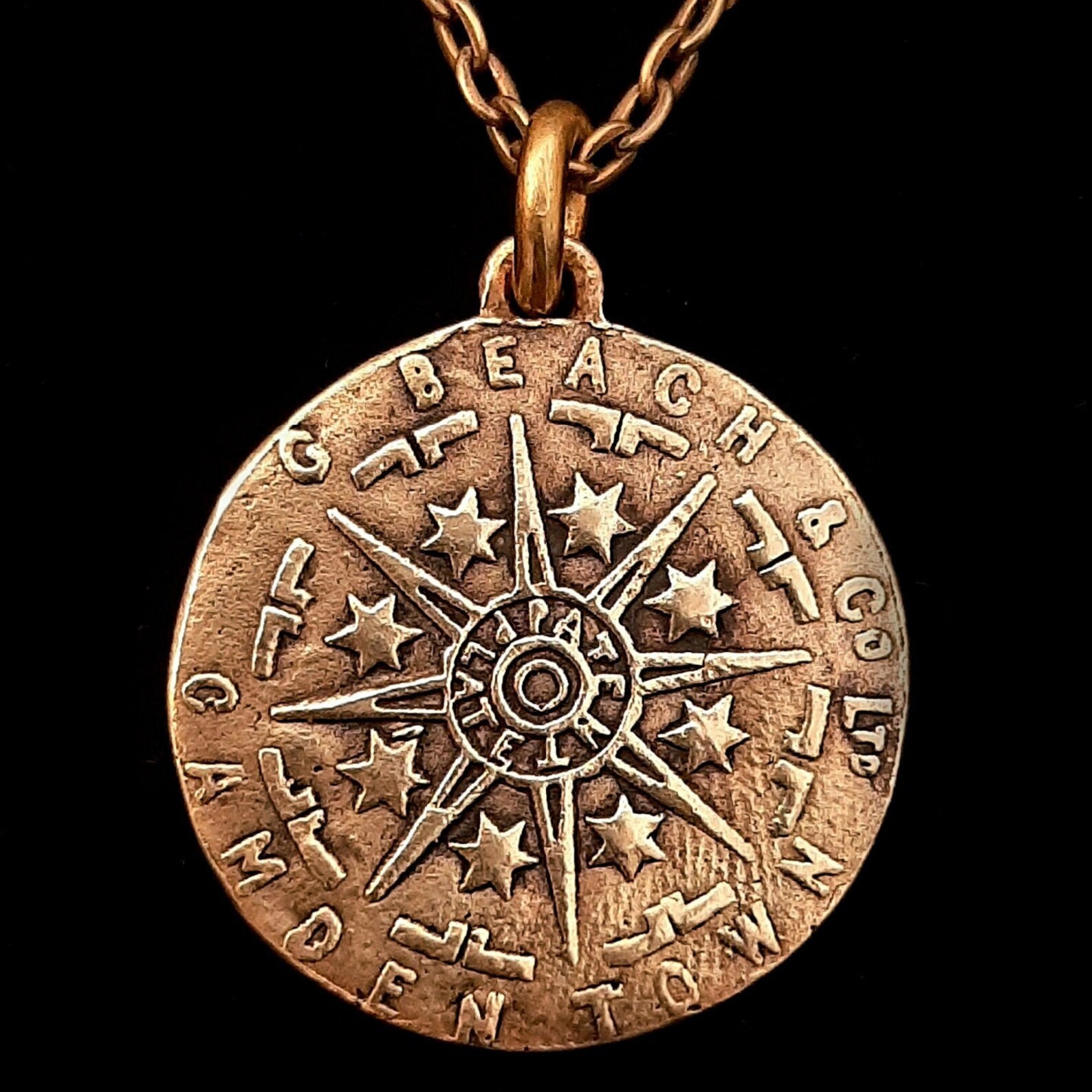 Handmade Victorian London Manhole Cover Pendant in Brass - Etsy