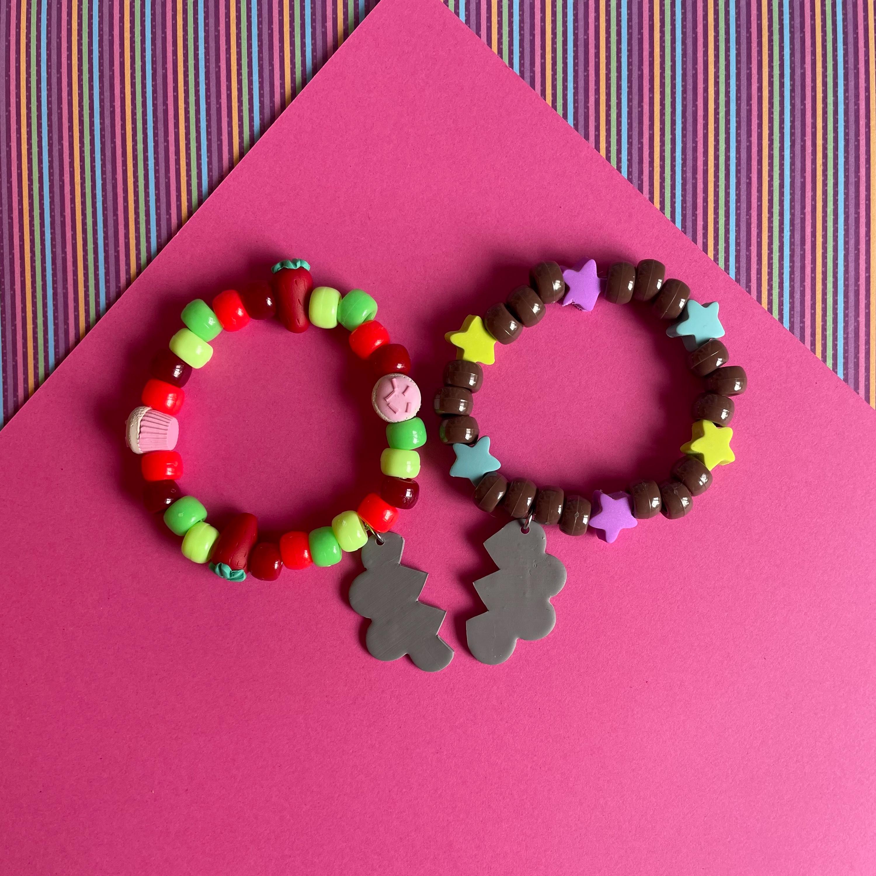 Cosmo and Sprout Friendship Bracelet 2-pack: Polymer Clay Charms - Etsy
