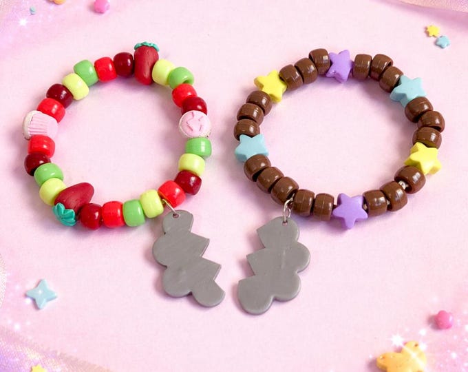 Cosmo and Sprout Friendship Bracelet 2-pack: Polymer Clay Charms - Etsy