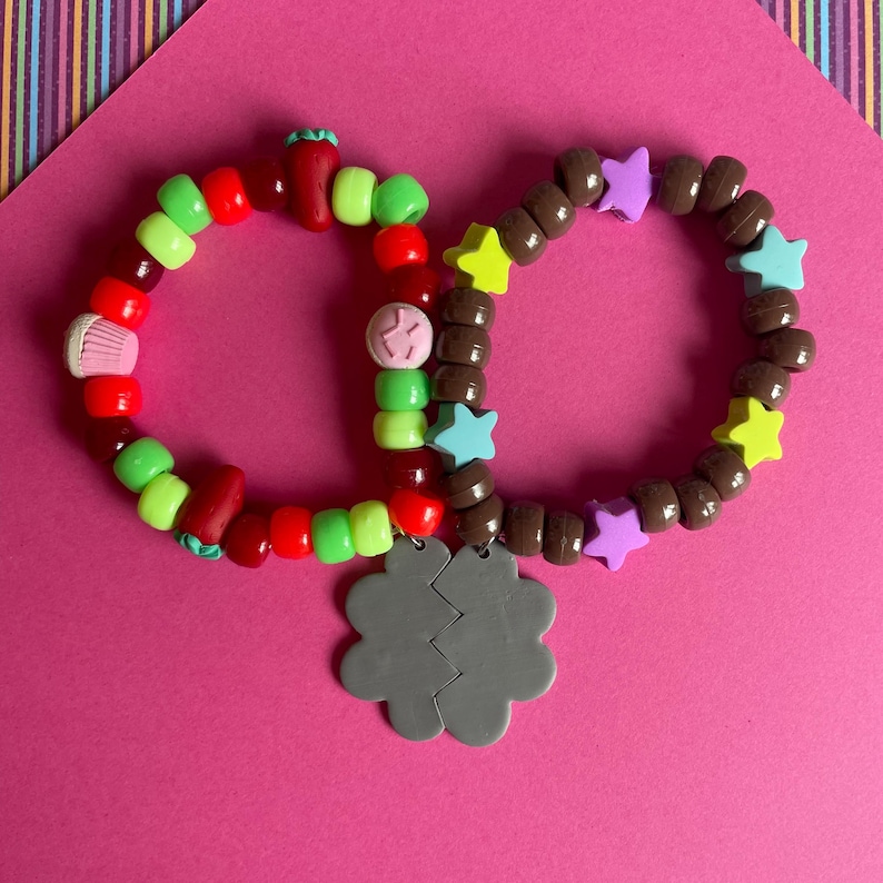 Cosmo and Sprout Friendship Bracelet 2-pack: Polymer Clay Charms - Etsy