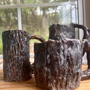 Tree Bark Mugs With Various Sizes. Handmade and Hand-carved ...