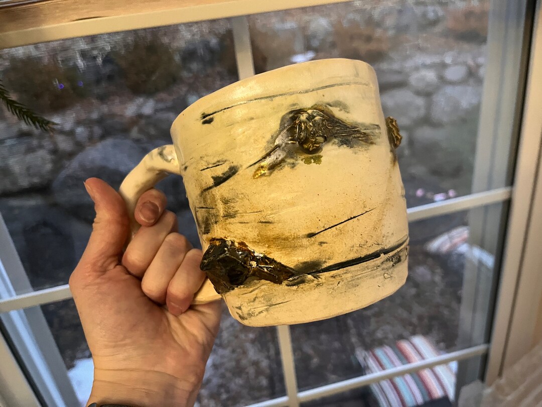 Hand-carved Mugs Aspen & Birch Tree Pottery Multi-use Pottery Mugs - Etsy