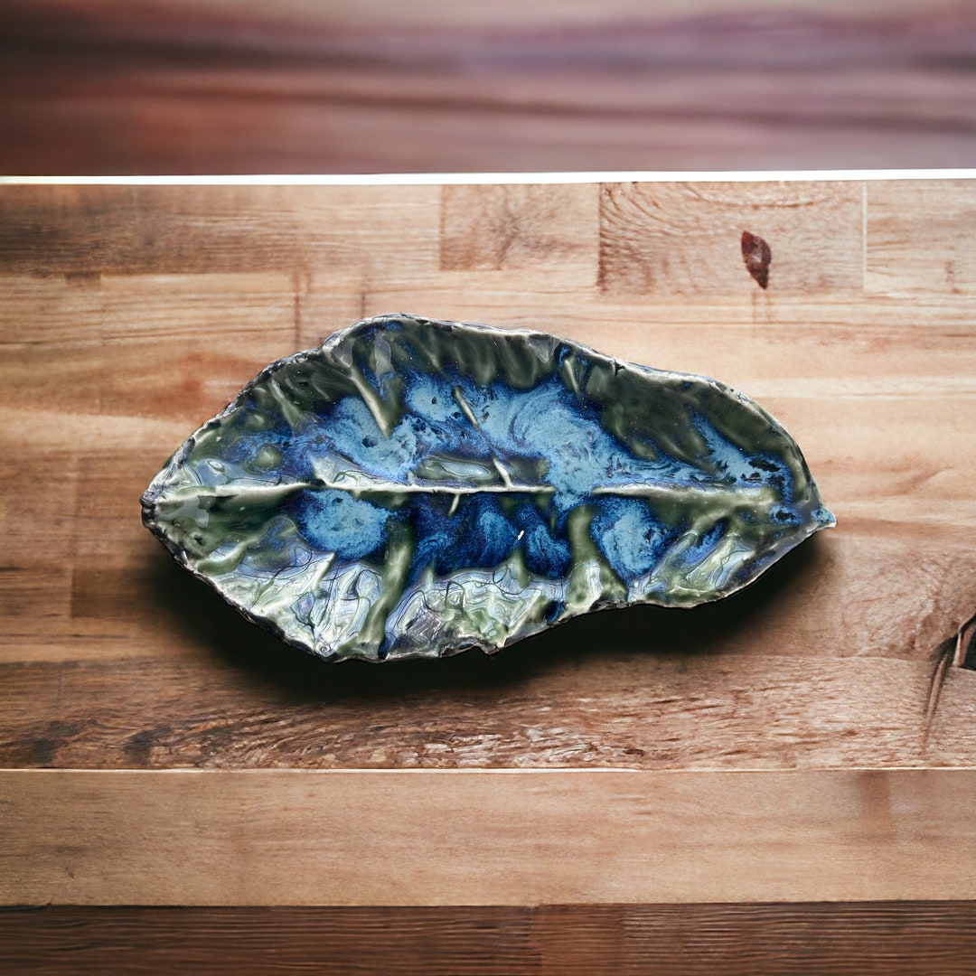 Ceramic Leaf Tray, Centerpiece, Spoon Rest, Fruit Bowl, Multi-use ...