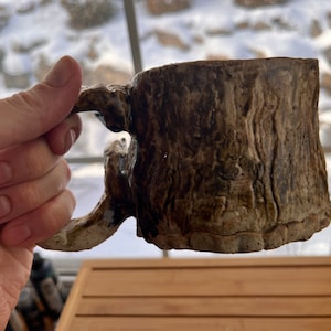 Tree Bark Mugs With Various Sizes. Handmade and Hand-carved ...