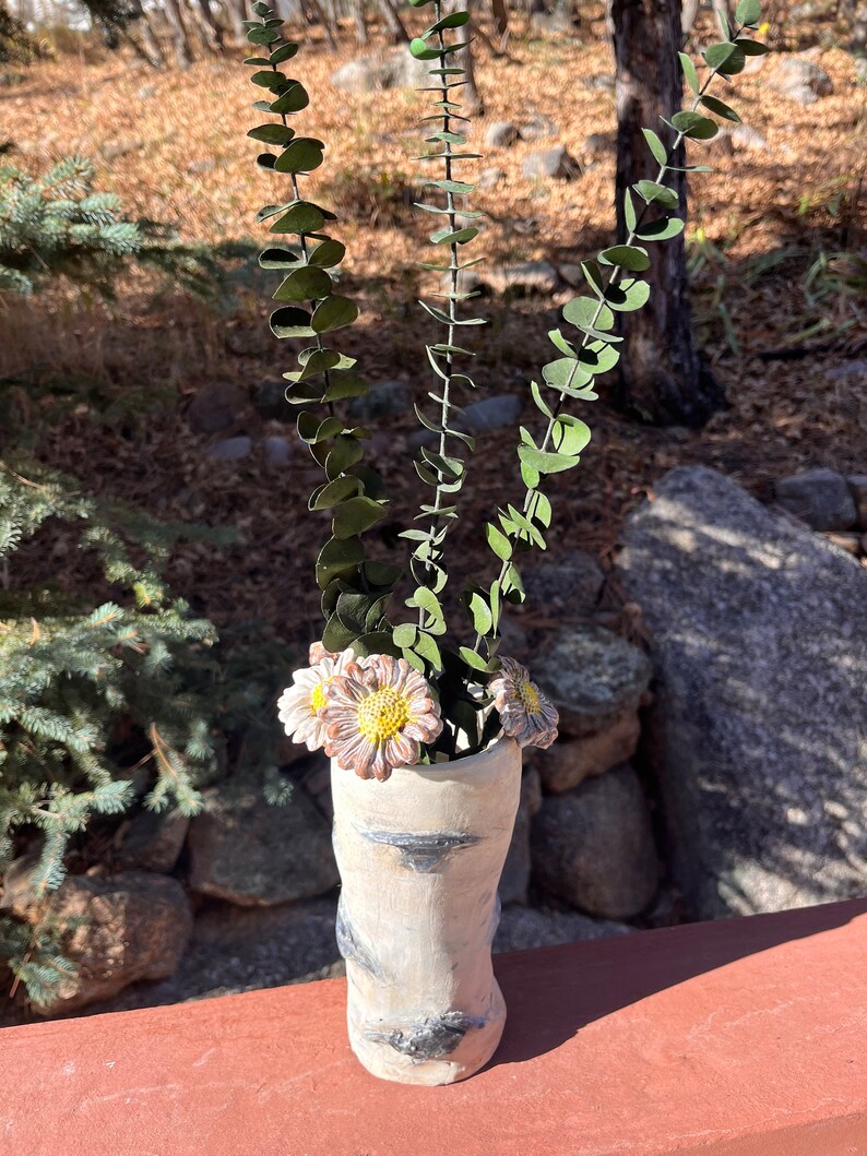 Hand-carved Vases Aspen & Birch Tree Ceramic-tiny, Small, Medium, and ...
