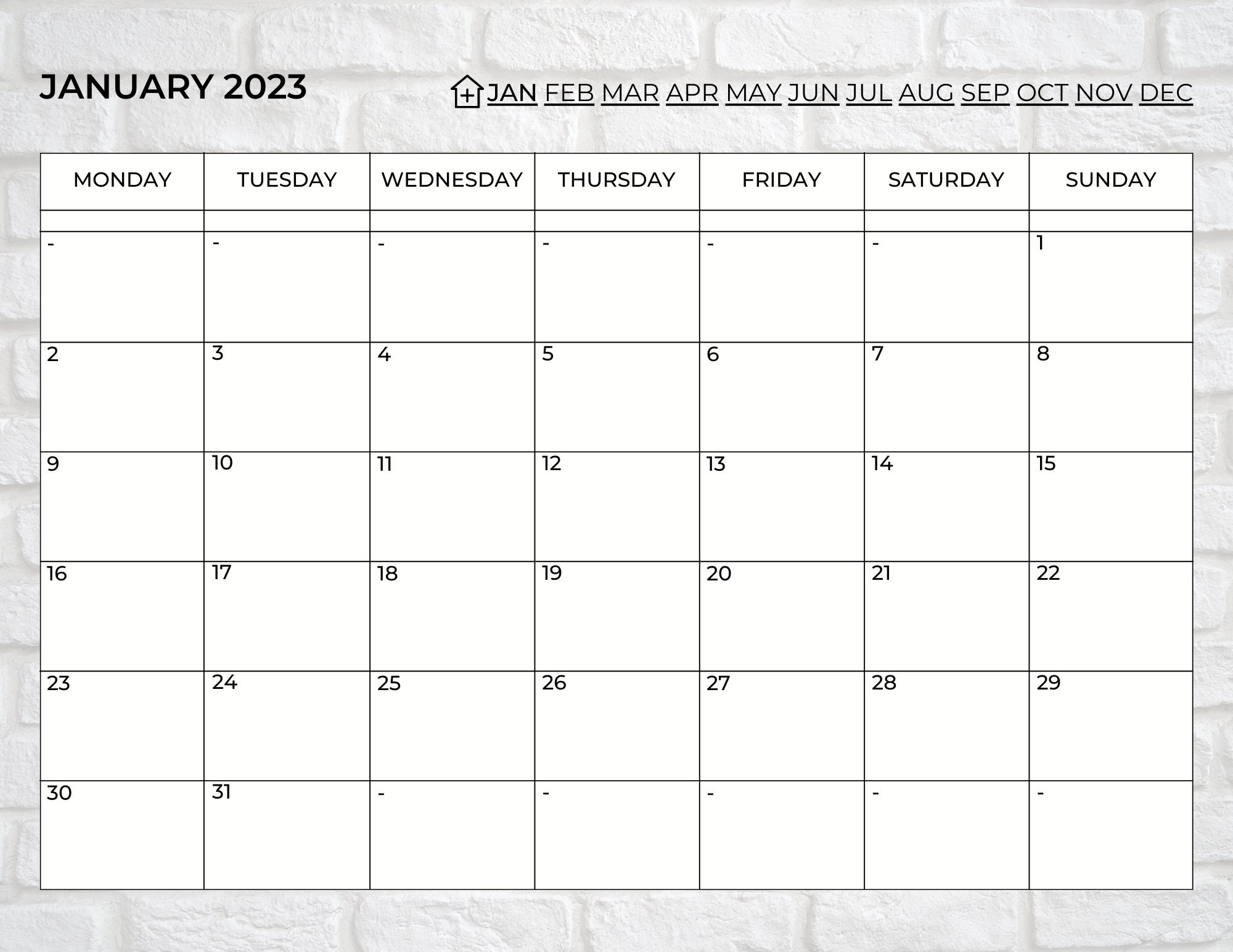 2023 Simple Black and White Minimalist Digital Planner - Etsy