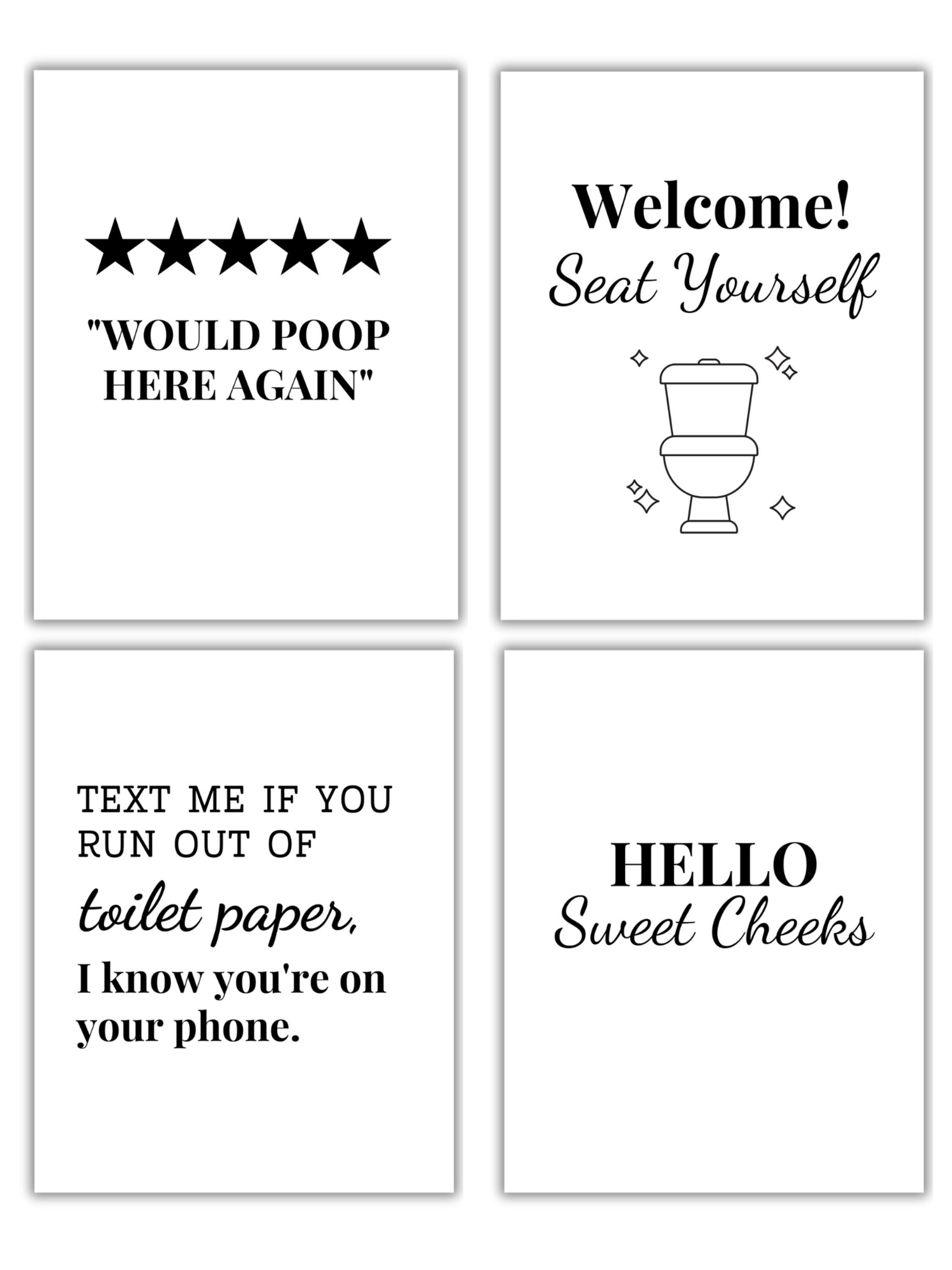 Funny Bathroom Quotes Bundle - Etsy