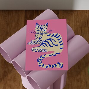 Printable Office Decor for Cat Owner Cat Lover Gift Print Cat Art for ...