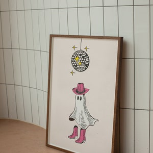 Retro Cowboy Ghost Teen Home Decor Cowgirl Printable Digital ...