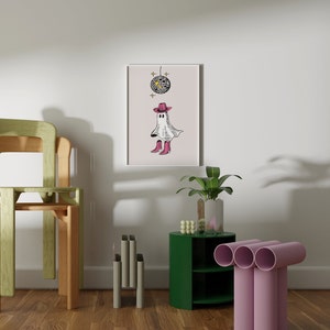 Retro Cowboy Ghost Teen Home Decor Cowgirl Printable Digital ...