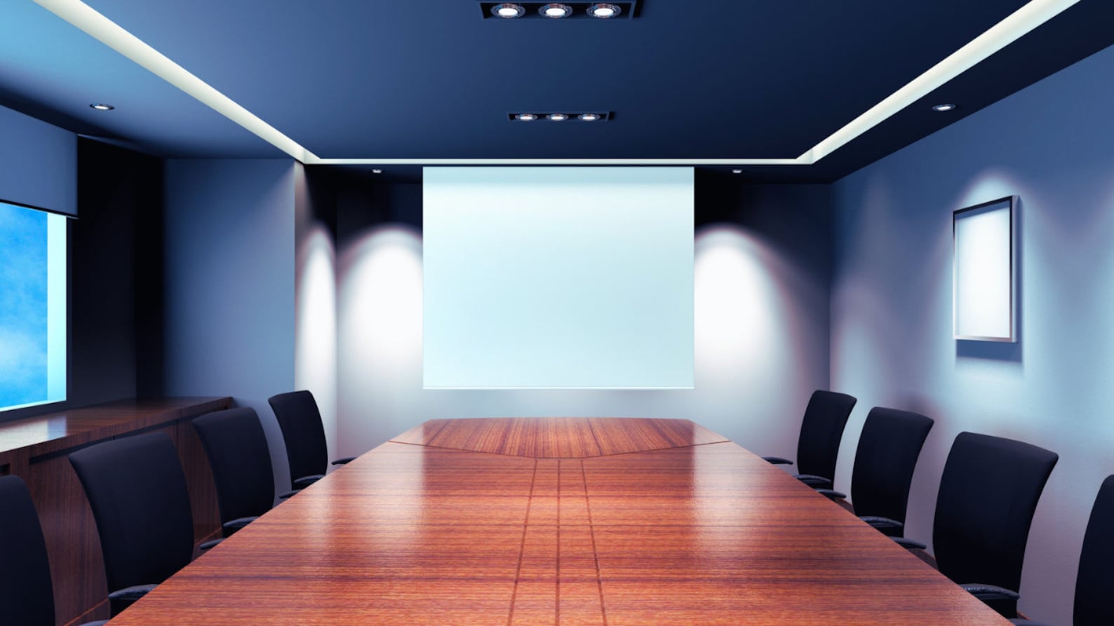 Blue Conference Room, Zoom Background, Microsoft Teams Background ...