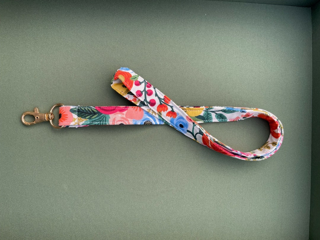 Fabric Lanyard Teacher Lanyard Lanyard for Keys Rifle Paper - Etsy