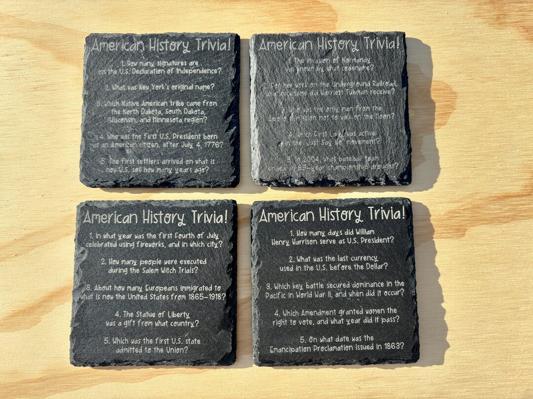 Funny American History Coasters, History Trivia Coaster, Teacher Gift ...