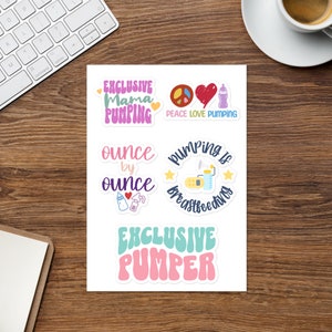 Exclusive Pumper Sticker Sheet, Exclusively Pumping, Pumping Mama Pride ...