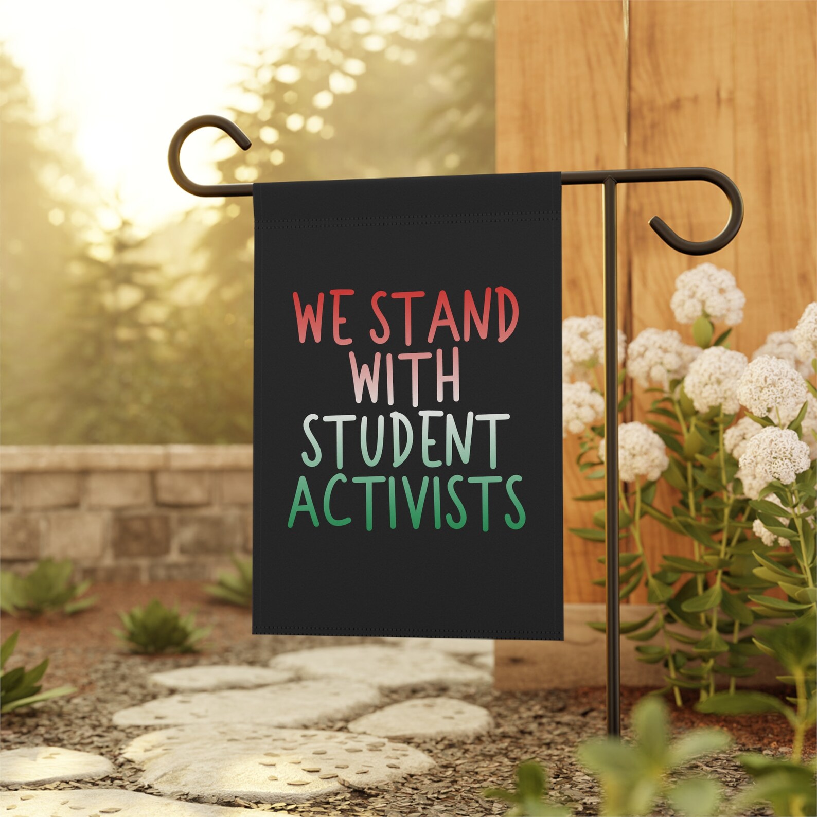 I Stand With Student Activists Garden Banner, Support College Protests ...