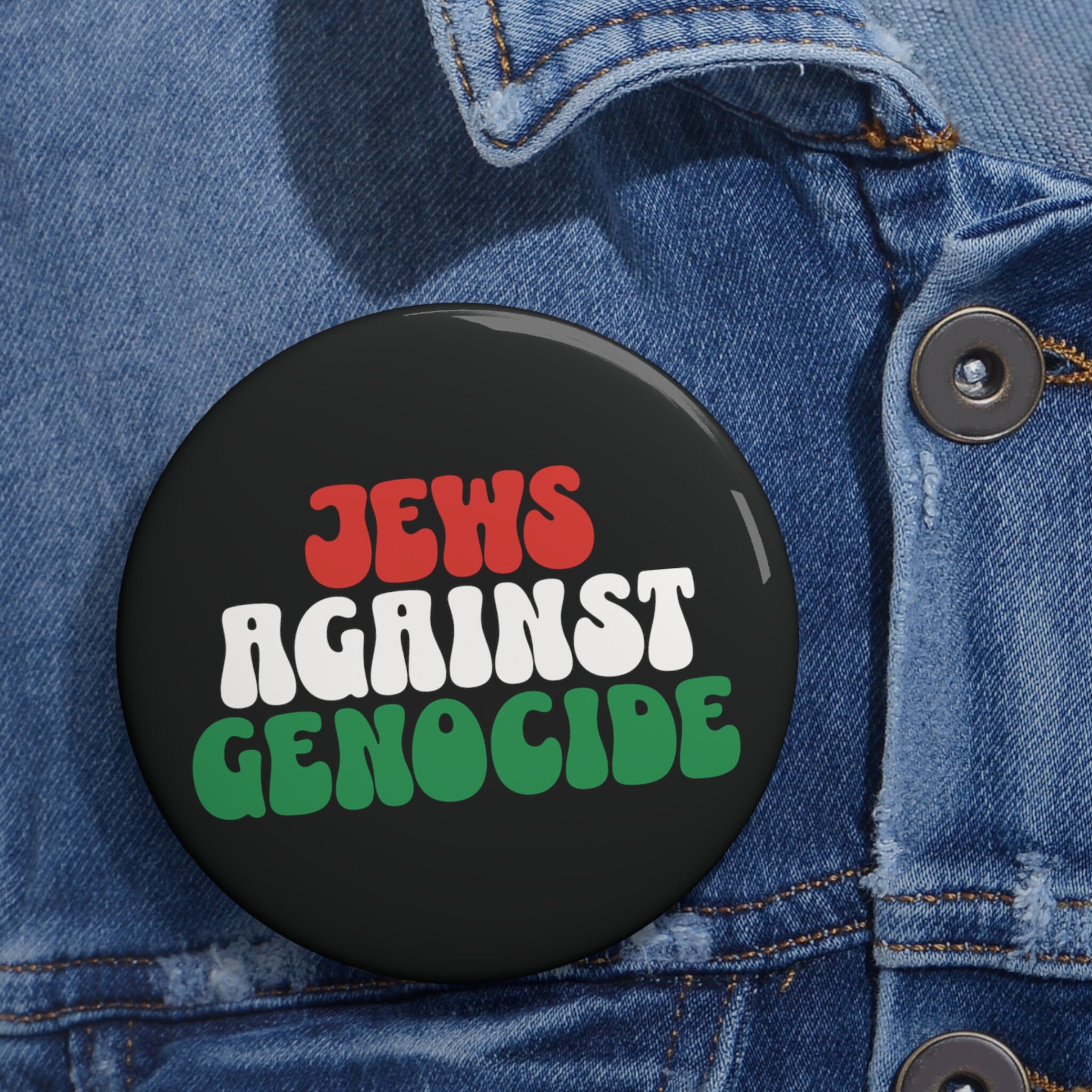 Jews Against Genocide Button, Pro Palestinian Jew Pin, Jewish Social ...