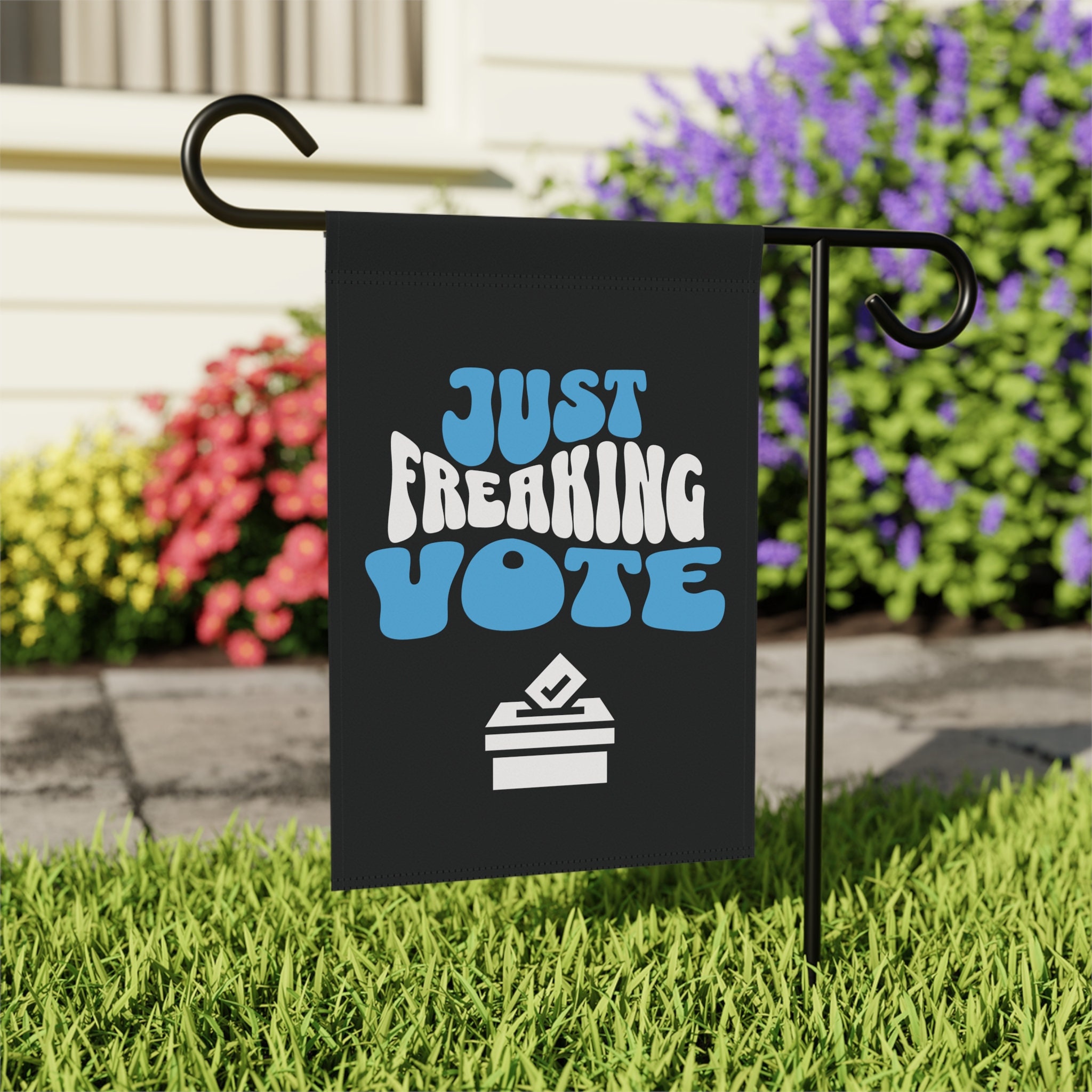 Funny Election Garden Banner, Vote Blue 2024 Outdoor Decor, Election ...