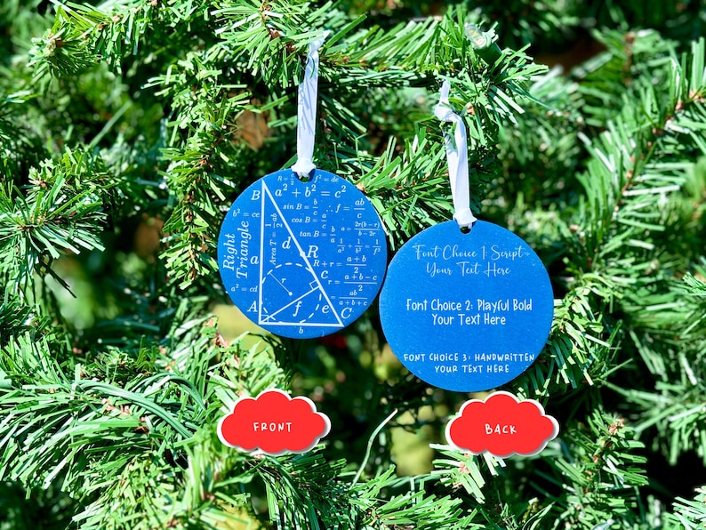 Personalized Math Ornament, Custom Mathematics Teacher Gift ...
