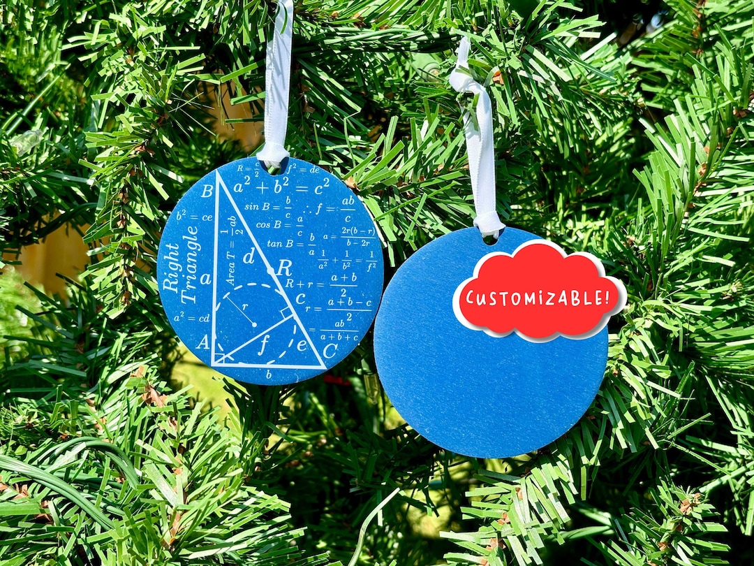 Personalized Math Ornament, Custom Mathematics Teacher Gift ...