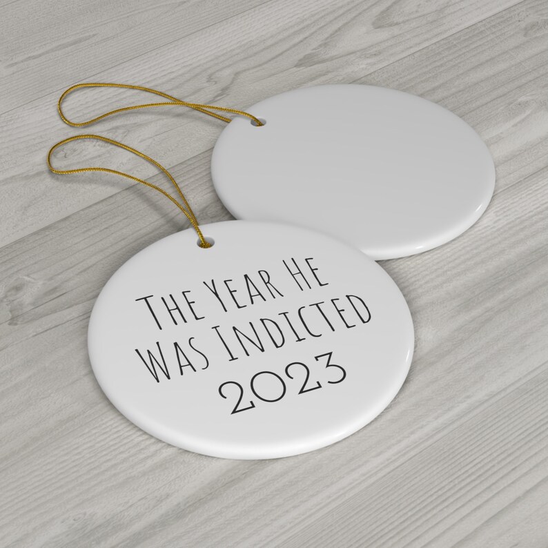 Indictment Ornament, Resistance Gift, Trump Indictment, Trump for ...