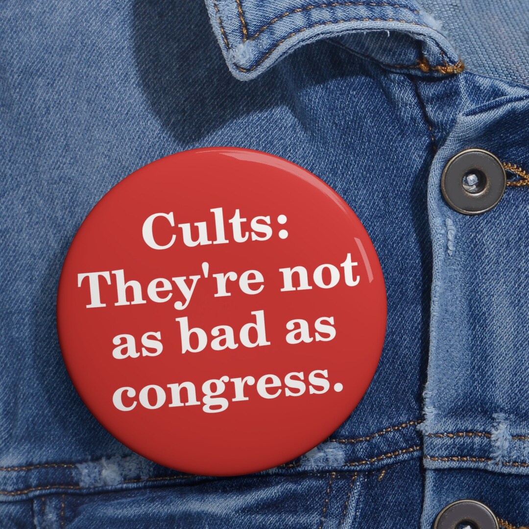 Funny Cult Pin, Political Button, Anti-trump, Anti-cults, Gift for ...