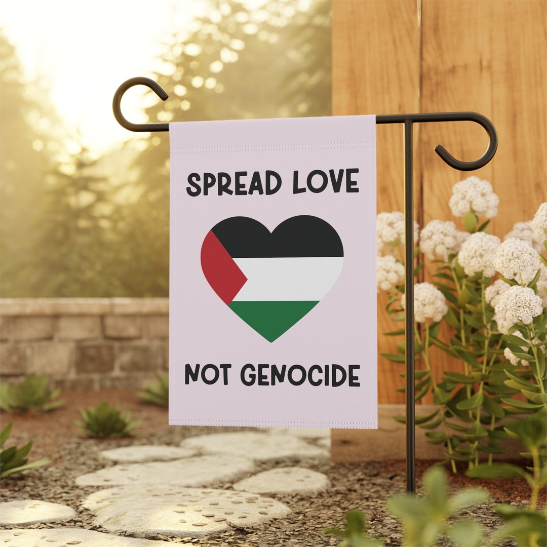Pro-palestine Garden Sign, Free Palestine Yard Banner, Spread Love Not ...