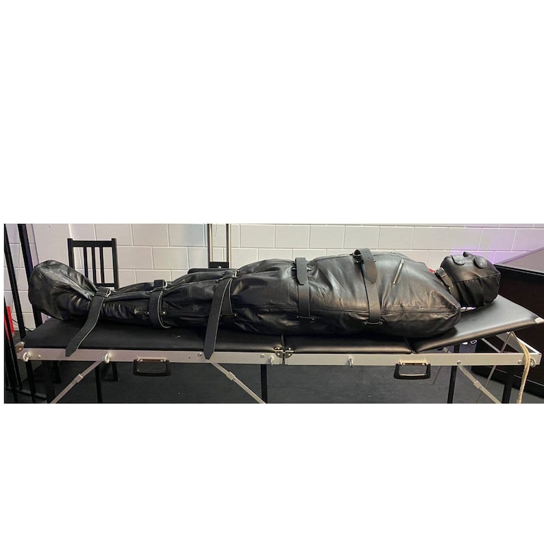 Real Cow Leather Sleep Sack Bondage Body Bag Bdsm Mummy Seductive