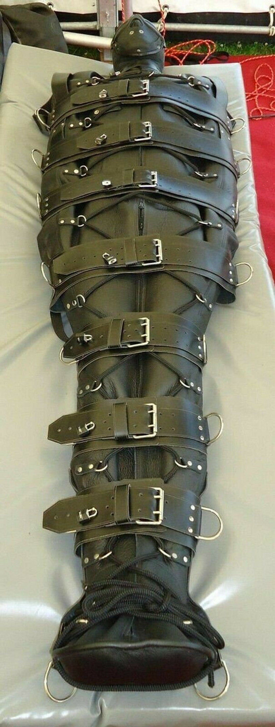 Real Cow Leather Sleep Sack Bondage Body Bag Bdsm Mummy Seductive