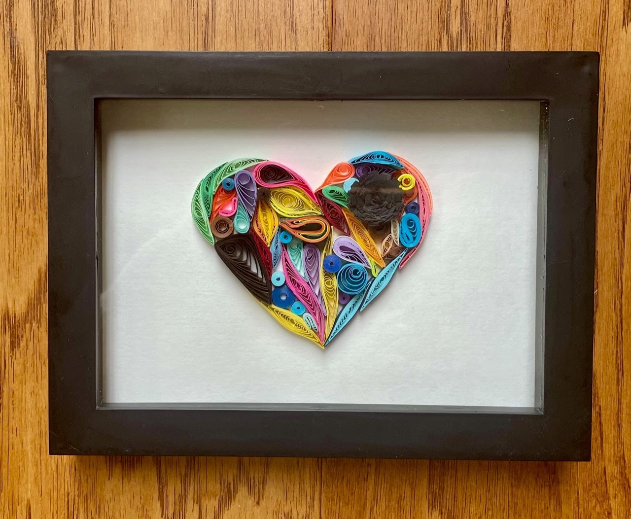 Paper Quilled Hearts in a Shadow Box Frame - Etsy