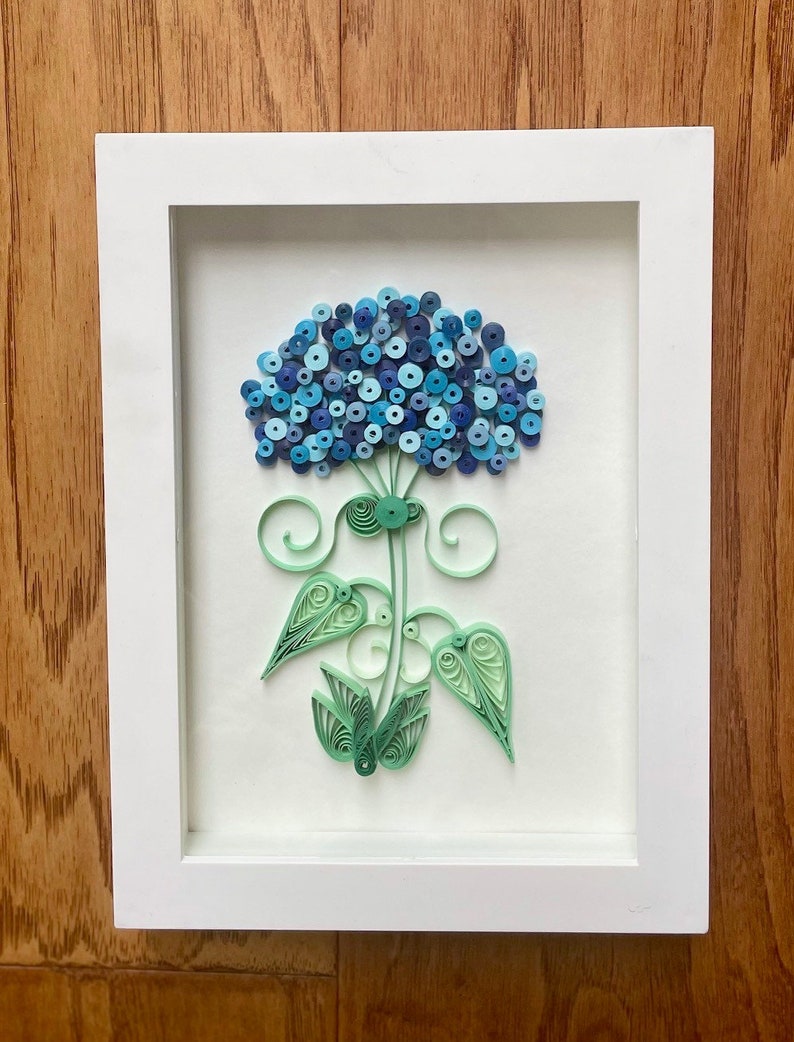 Paper Quilled Flowers Wall Art in a Shadow Box Frame! Coneflowers ...