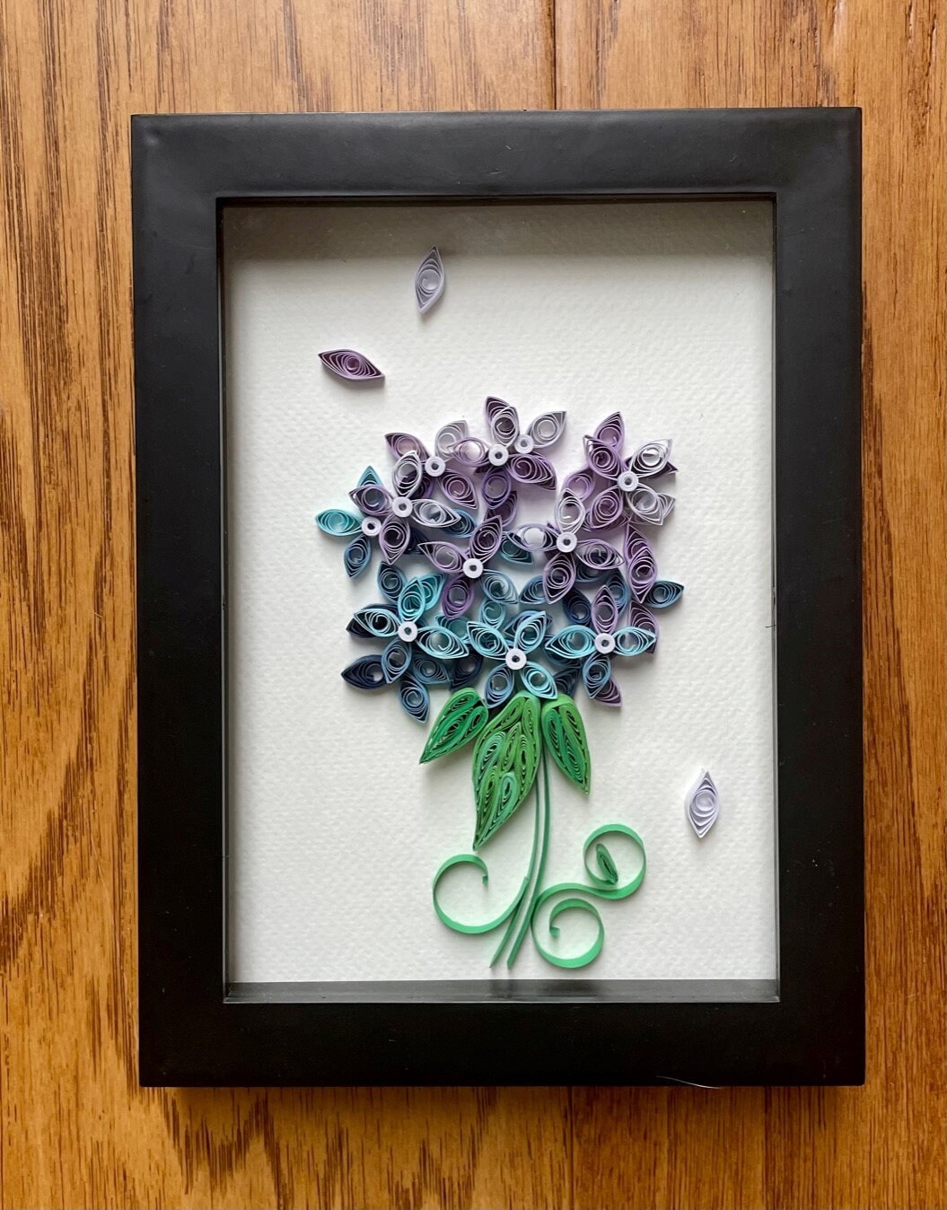 Paper Quilled Flowers Wall Art in a Shadow Box Frame Coneflowers ...