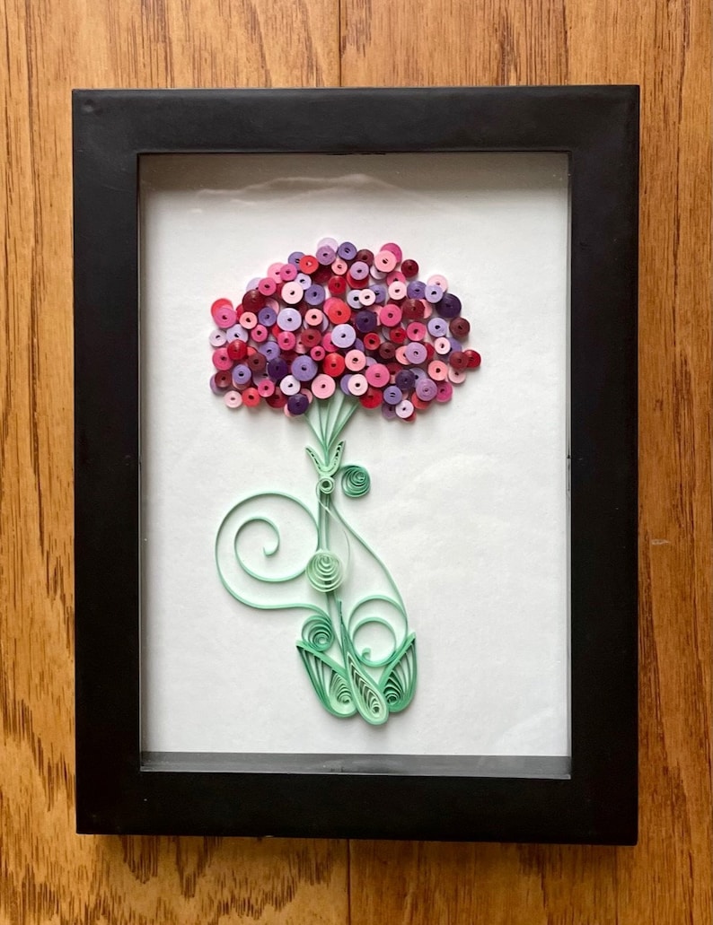 Paper Quilled Flowers Wall Art in a Shadow Box Frame! Coneflowers ...