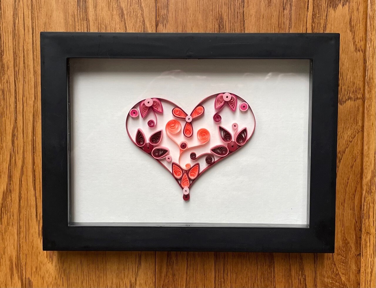 Paper Quilled Hearts in a Shadow Box Frame - Etsy