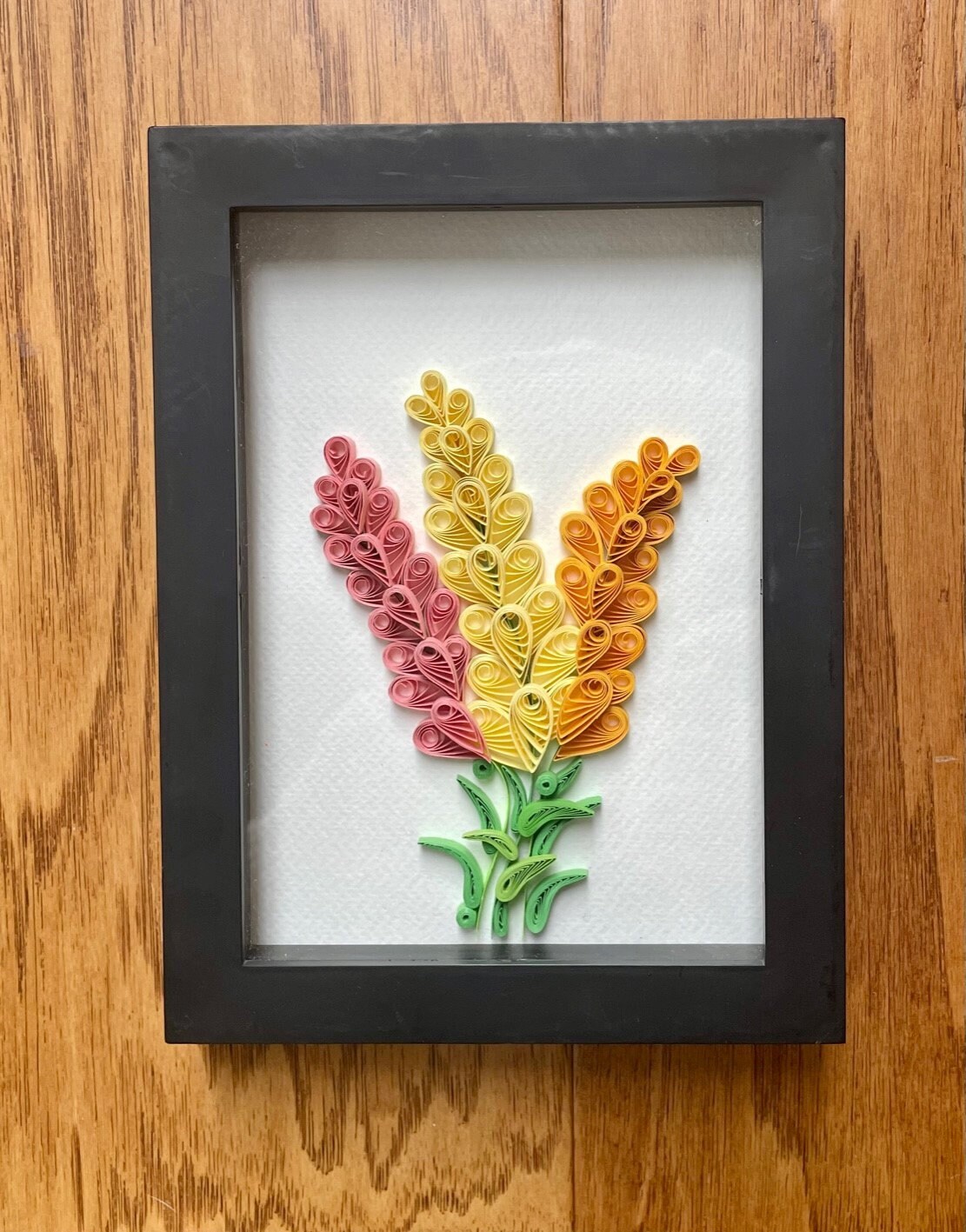 Paper Quilled Flowers Wall Art in a Shadow Box Frame! Coneflowers ...