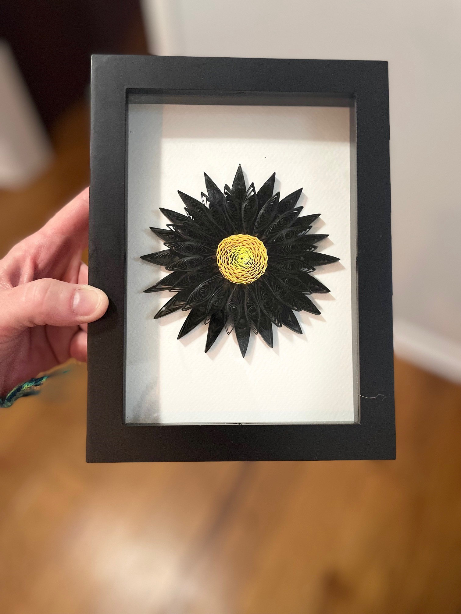 Paper Quilled Black Dahlia Flower in a Shadow Box Frame! - Etsy